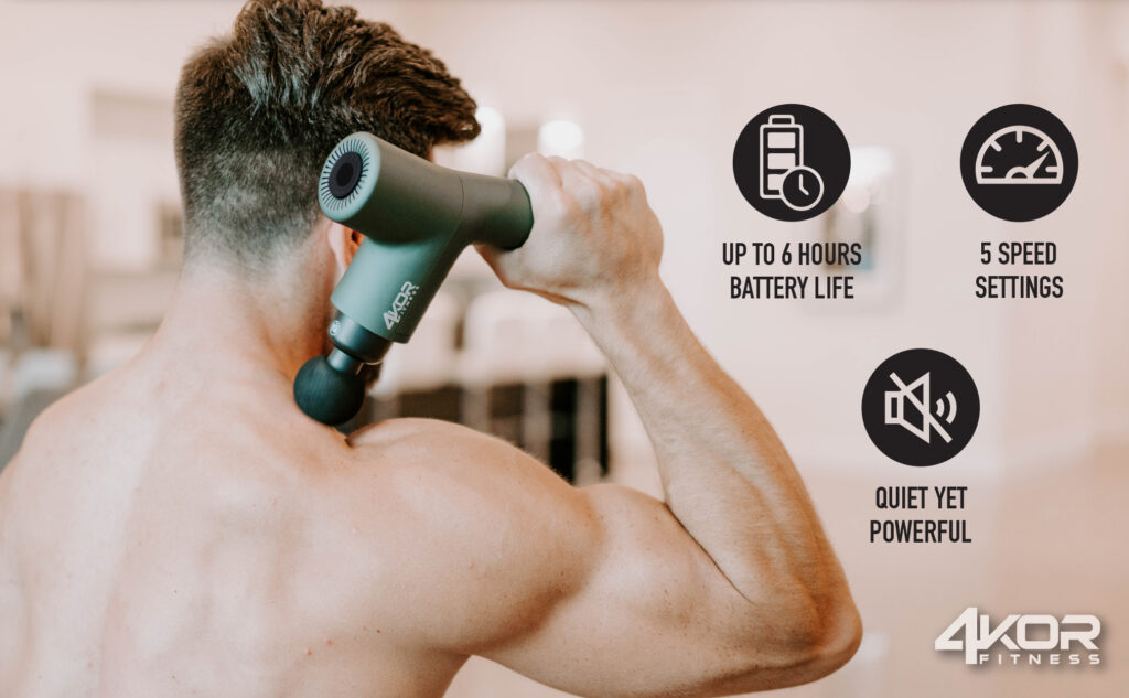 Full Percussion Massage Gun - Power Volt Pro Massager Tool | 4KOR Fitness