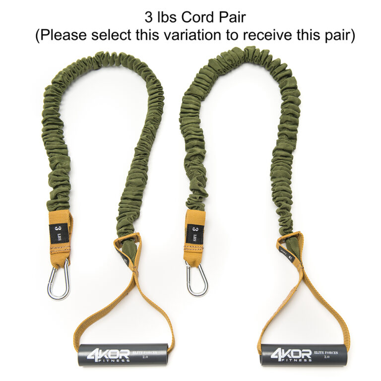 Resistance Cord Pair - 1 Level of Resistance | 4KOR Fitness