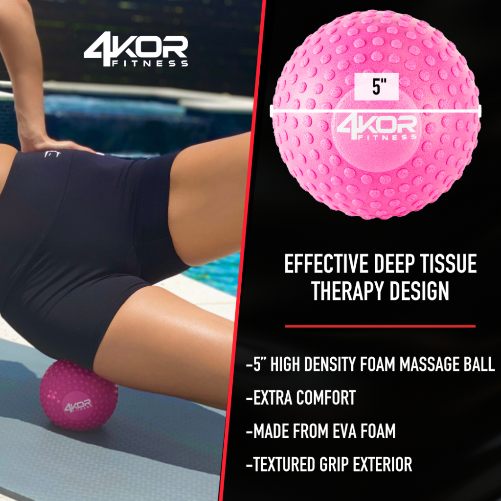 Massage Roller Ball - High Density Foam 5” Recovery Ball | 4KOR Fitness