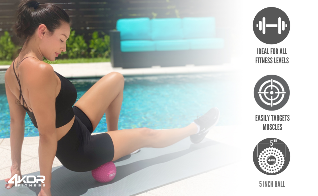 Massage Roller Ball - High Density Foam 5” Recovery Ball | 4KOR Fitness