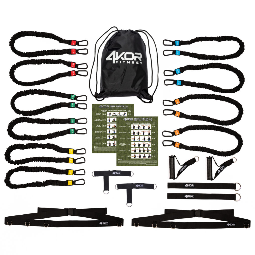 Deluxe Resistance Cord Strength System For Shoulder & Core - 3 or 5 ...