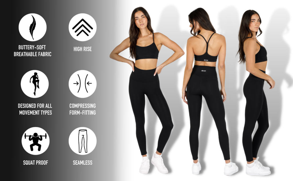No Front Seam Leggings - Women's Workout Leggings | 4KOR Fitness