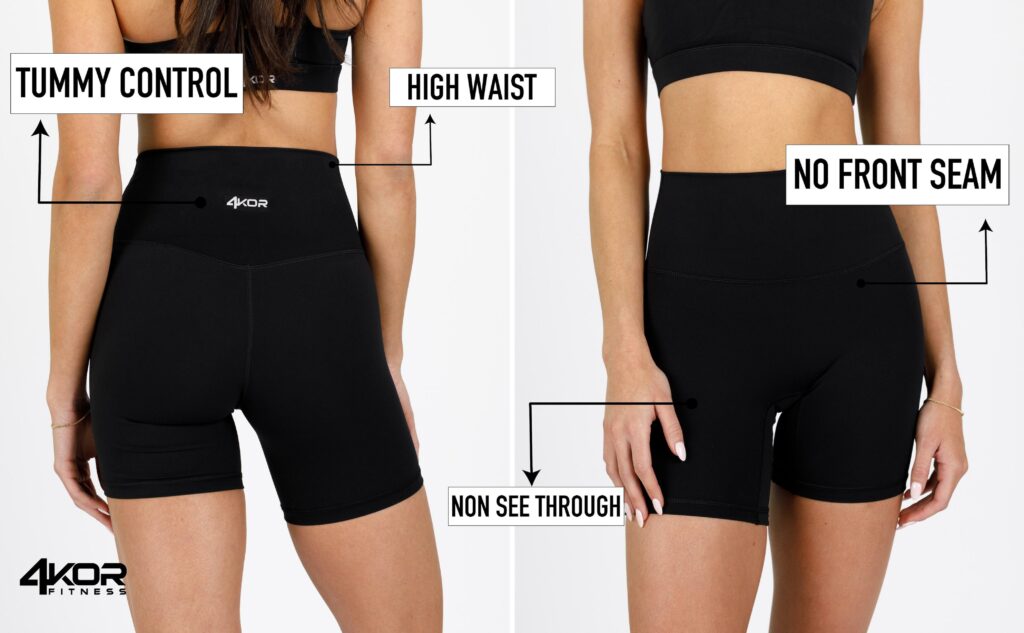 Women's High Waisted Biker Shorts - Show Stopper Yoga Workout Shorts ...